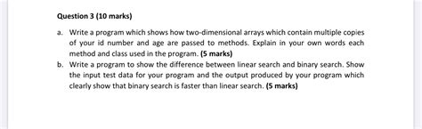 solved question 3 10 marks a write a program which shows