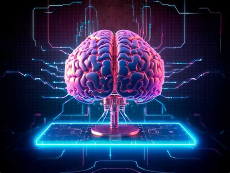 premium ai image human brain on a circuit board machine learning