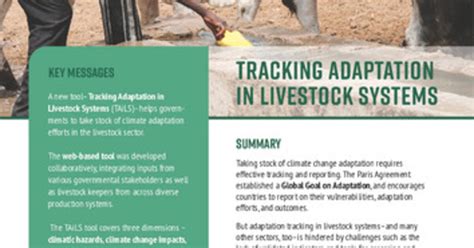 Tracking Adaptation In Livestock Systems
