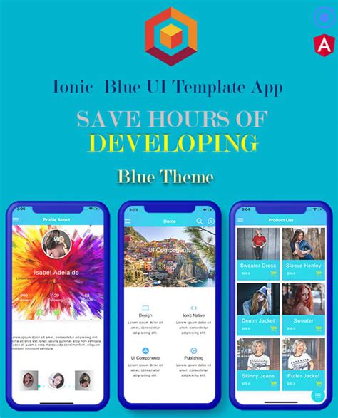 Blue Ui Template Theme Full App Ionic Marketplace