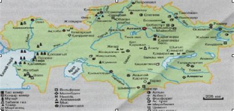 2 Используя условные обозначения назовите 2 основных месторождения угля и медных руд Казахстана