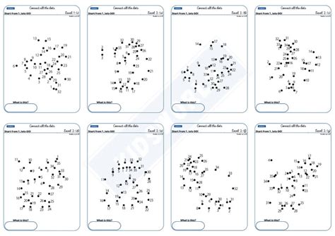 Connect The Dots Printable Pages For All 40 Pages Dot To Dot Puzzle Pages Level 1 4 Connect