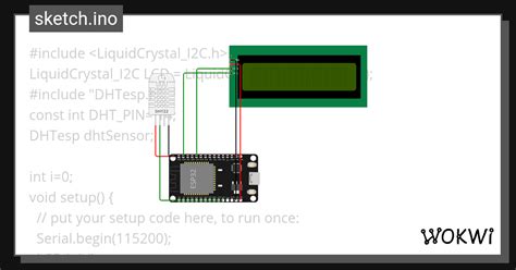 lcd 連接濕度感測器 Wokwi ESP STM Arduino Simulator