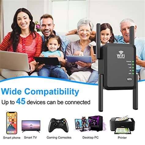 WiFi Extender Signal Booster Long Range Coverage To 8000sq Ft And 45 Devices WiFi 2 4 5GHz