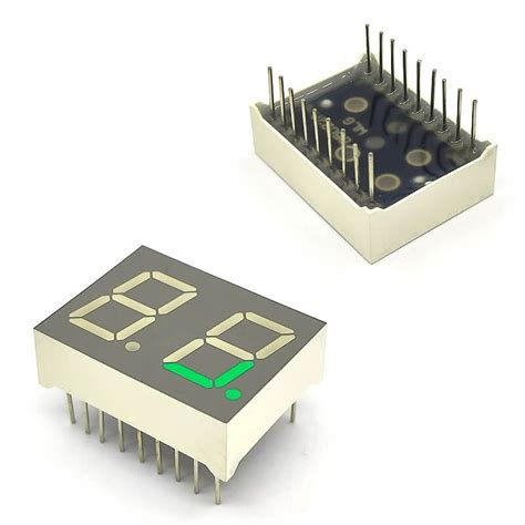 Display 7 Segmentos Verde Duplo Anodo Comum Hs 5202dg 25x17mm