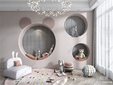 现代儿童房玩具房su模型下载【id 1125045740】 知末su模型网