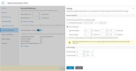 step 7 specify rates for microsoft 365 services veeam service provider console guide
