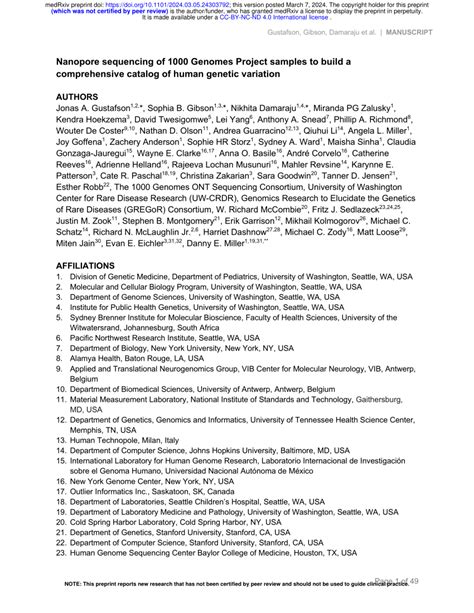 Pdf Nanopore Sequencing Of 1000 Genomes Project Samples To Build A