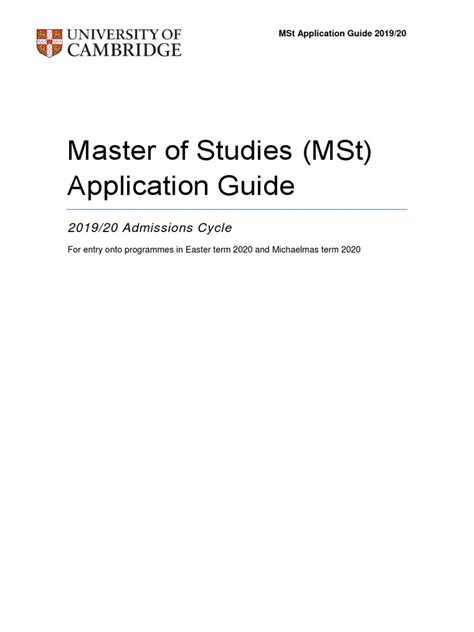 Mst Application Guide 2019 20 Pdf University And College Admission