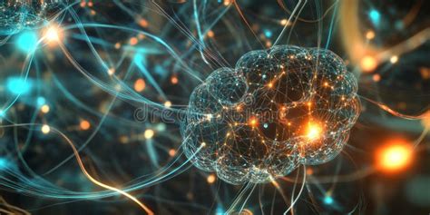 A Futuristic Ai Driven Decentralized Cloud Storage System Displaying Glowing Cybernetic