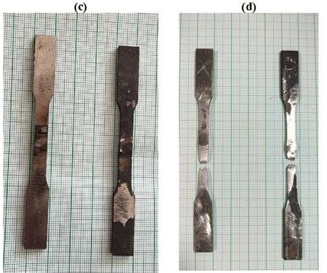 A B C Cutting Of Astm Specimens For Tensile Test D Broken Download Scientific Diagram
