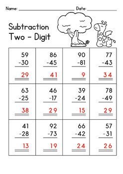 Addition Subtraction With Keys 1 Digit 2 Digit By Sarocha Chaiyo