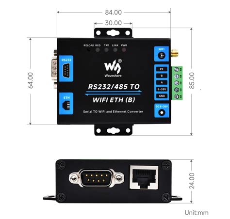 WaveShare Endüstriyel RS232RS485TEN Wifi ve Ethernete Fiyatı