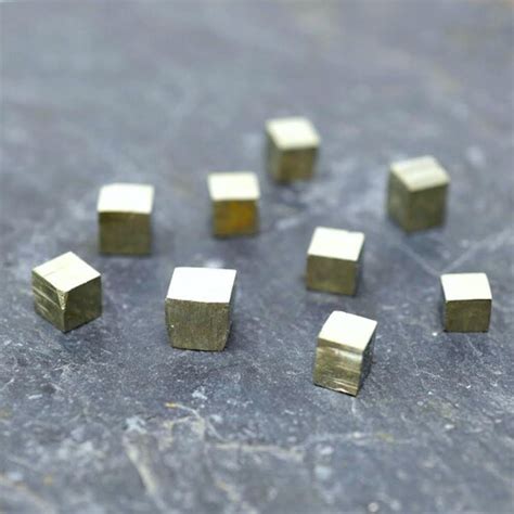 Pyrite Fools Gold Natural Cube Etsy
