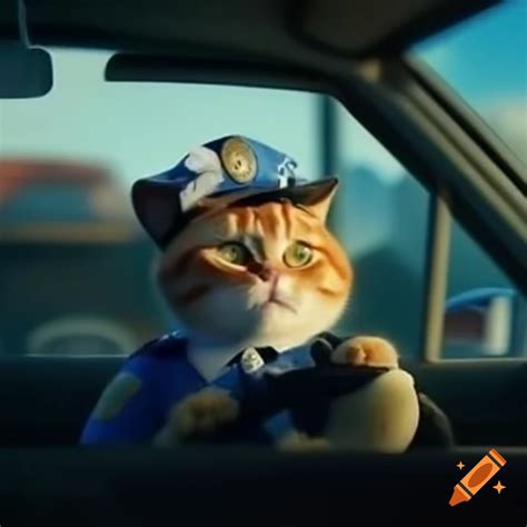 Yellow Cat Driving A Car On Craiyon