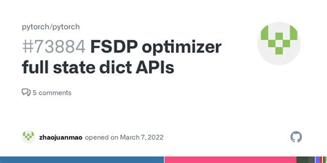 FSDP Optimizer Full State Dict APIs Issue Pytorch Pytorch GitHub