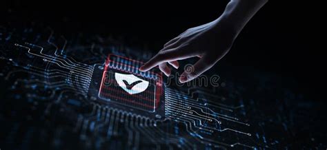 Cyber Security Protecting Systems And Data From Digital Threats Illustrated On A Processor