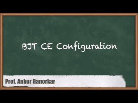 Bipolar Junction Transistor BJT CE Configuration Explained GATE Analog Circuits Explained