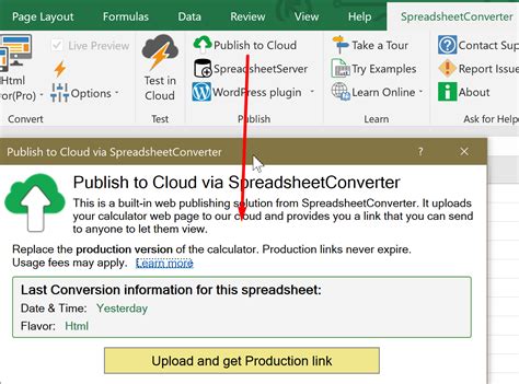 how to link an excel spreadsheet to a web page with import excel