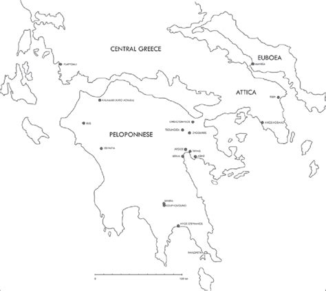 Map Showing The Early Helladic Sites Discussed In The Text Download