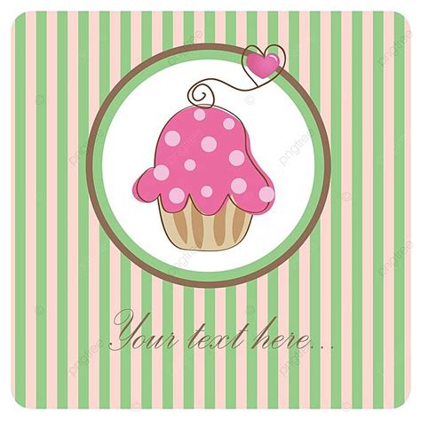 Cute Vector Background With Small Cupcake Delicious Valentine Bakery Vector Delicious