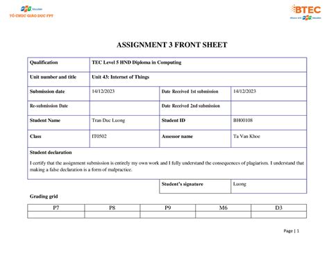 1st assigment 3 tranducluong bh00108 io t report assignment 3 front