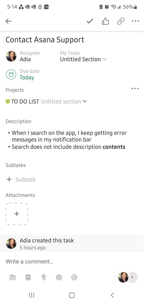 errors during search on android app closed asana forum