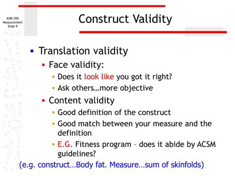 Ppt Measurement Theory And Construct Validity Powerpoint Presentation Id 6199168