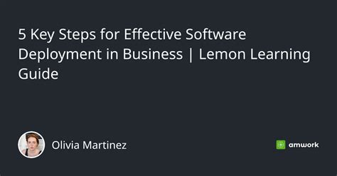 5 Key Steps For Effective Software Deployment In Business Lemon