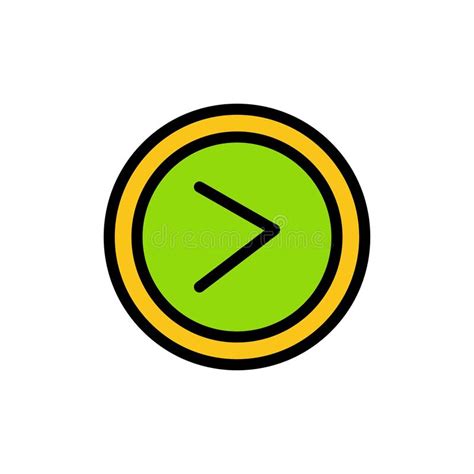 Arrow Interface Right User Flat Color Icon Vector Icon Banner