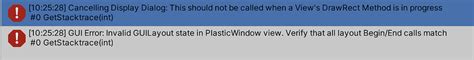 error invalid guilayout state in plasticwindow view unity services