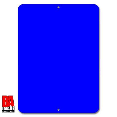 Blank Blue Aluminum Sign 9x12 Inches Ba Image