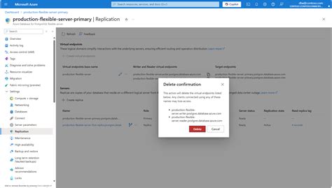 delete virtual endpoints azure database for postgresql flexible