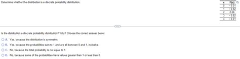 Solved Determine Whether The Distribution Is A Discrete Chegg