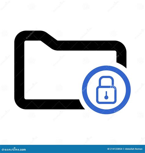 Folder With Lock Icon Design Stock Vector Illustration Of Document Secure