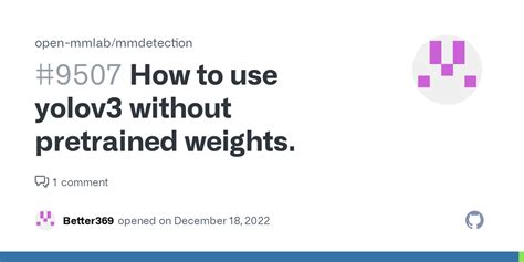 How To Use Yolov3 Without Pretrained Weights · Issue 9507 · Open