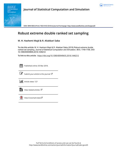 Pdf Robust Extreme Double Ranked Set Sampling