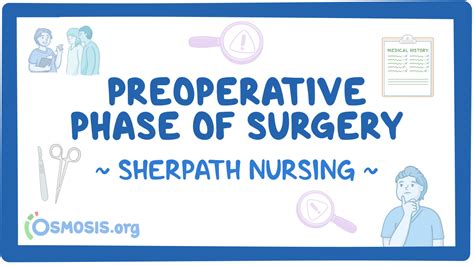Preoperative Phase Of Surgery Video Causes And Meaning Osmosis