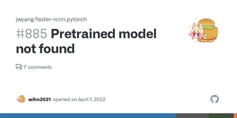 pretrained model not found · issue 885 · jwyang faster rcnn pytorch