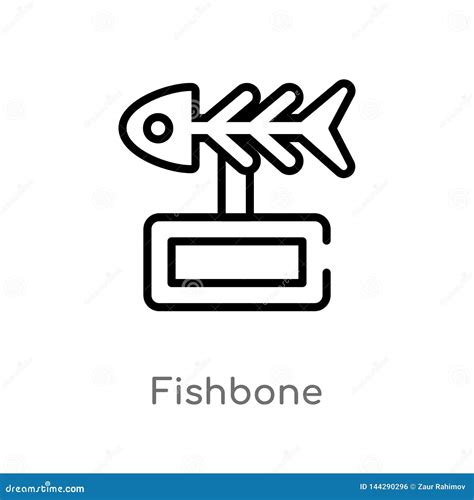 Fishbone Line Diagram Template Cartoon Vector CartoonDealer