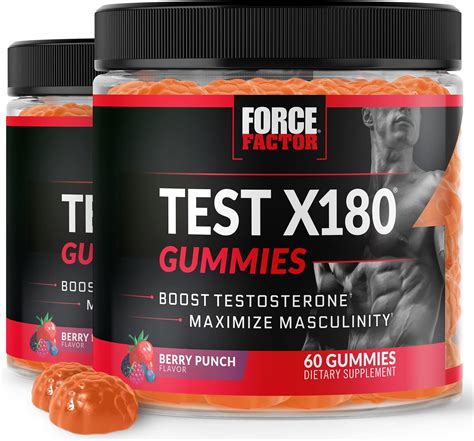 Force Factor Test X180 Gummies Testosterone Booster For Men