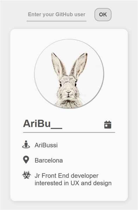 GitHub AriBussi Vue Github Profile Card