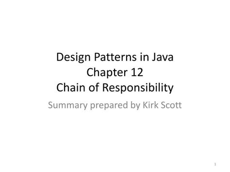 Ppt Design Patterns In Java Chapter 12 Chain Of Responsibility