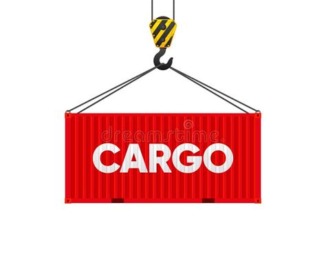 Red Cargo Container Transportation Delivery Freight International Logistic Warehouse Object