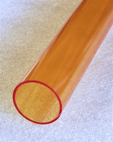 1 14 Od X 1 18 Id Clear Amber Acrylic Plexiglass Tube Diameter 12