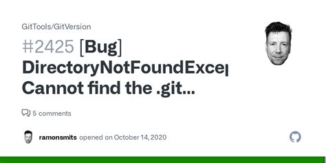 Bug Directorynotfoundexception Cannot Find The Git Directory On