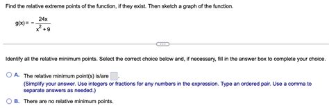 Solved Find The Relative Extreme Points Of The Function If