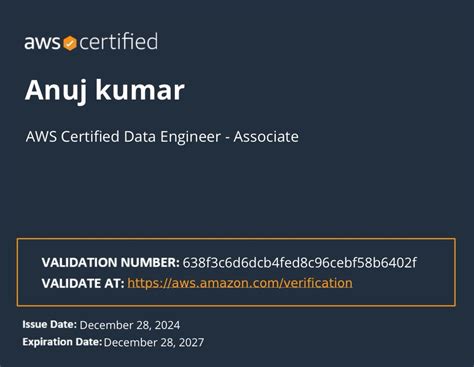 Anuj Kumar On Linkedin Awscertification Awsdataengineer Awscloud