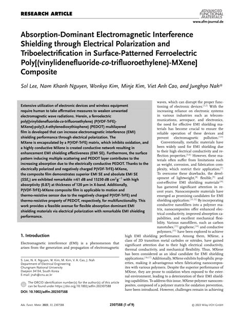 Absorption‐dominant Electromagnetic Interference Shielding Through Electrical Polarization And