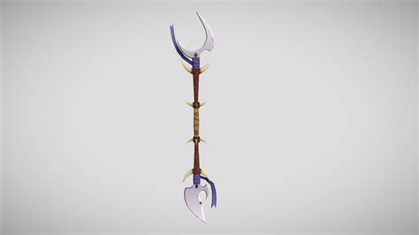 Double Sided Bone Glaivewow Download Free 3d Model By Thomasboone